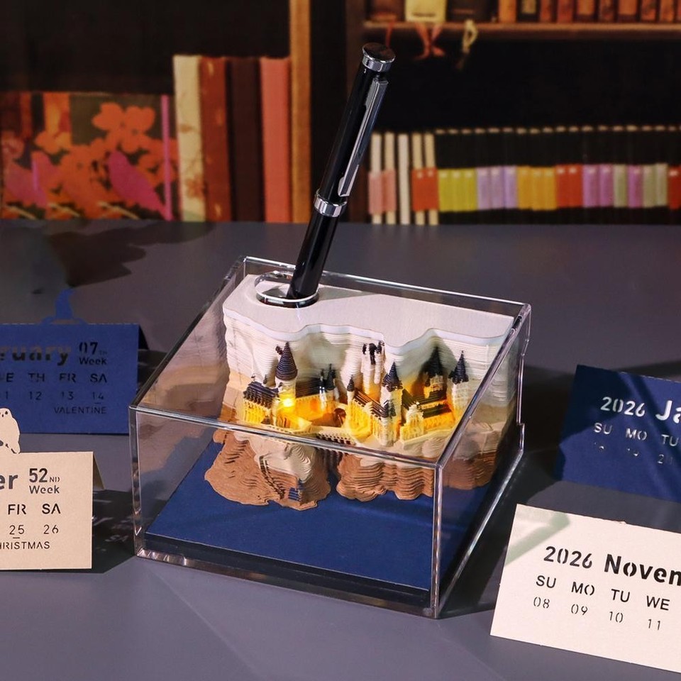 Mystical 3D Desk Calendar Pop-Up Castle Monthly Planner 2025 Yearly Hot ...