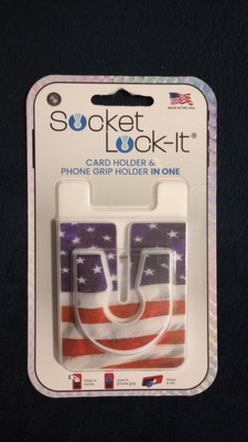 New socket lock it card holder and phone grip holder in one flag design ...