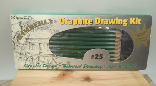 NEW General's Kimberly #25 Graphite Drawing Pencil Kit • 10 Degrees ...