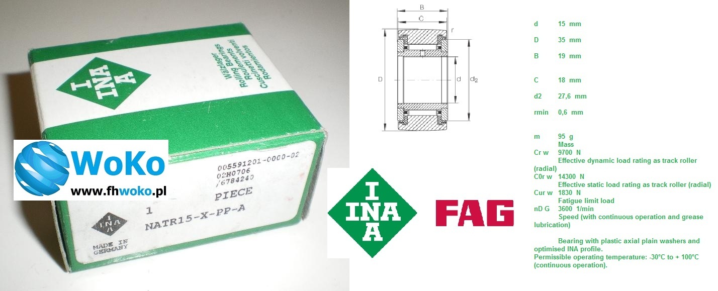 Bearing NATR 15-X-PP-A, NATR15XPP, natr 15 Yoke type track rollers ...