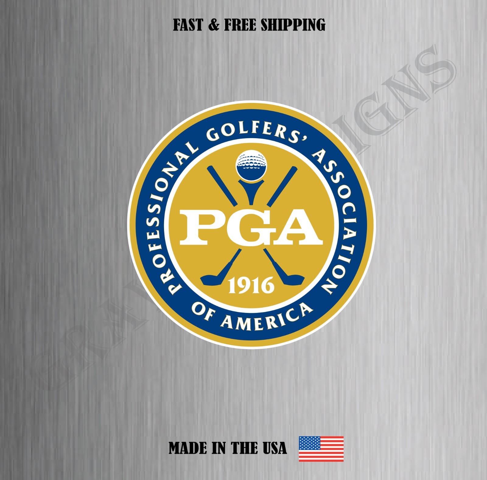 PGA Tour Sports Golf Professional Logo Vinyl Sticker Decal Car Water ...