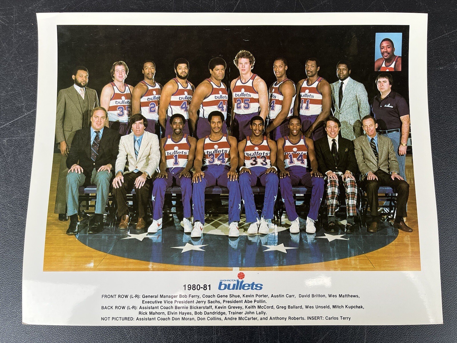 1980 1981 WASHINGTON BULLETS 13X10 TEAM PHOTO UNSELD HAYES CARR ...