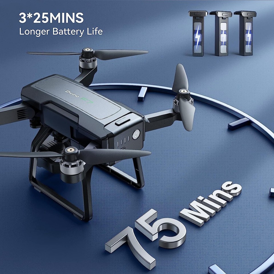 Pro Drone with 4K Night Vision 3 Batteries 75 Mins Flight Time Best ...
