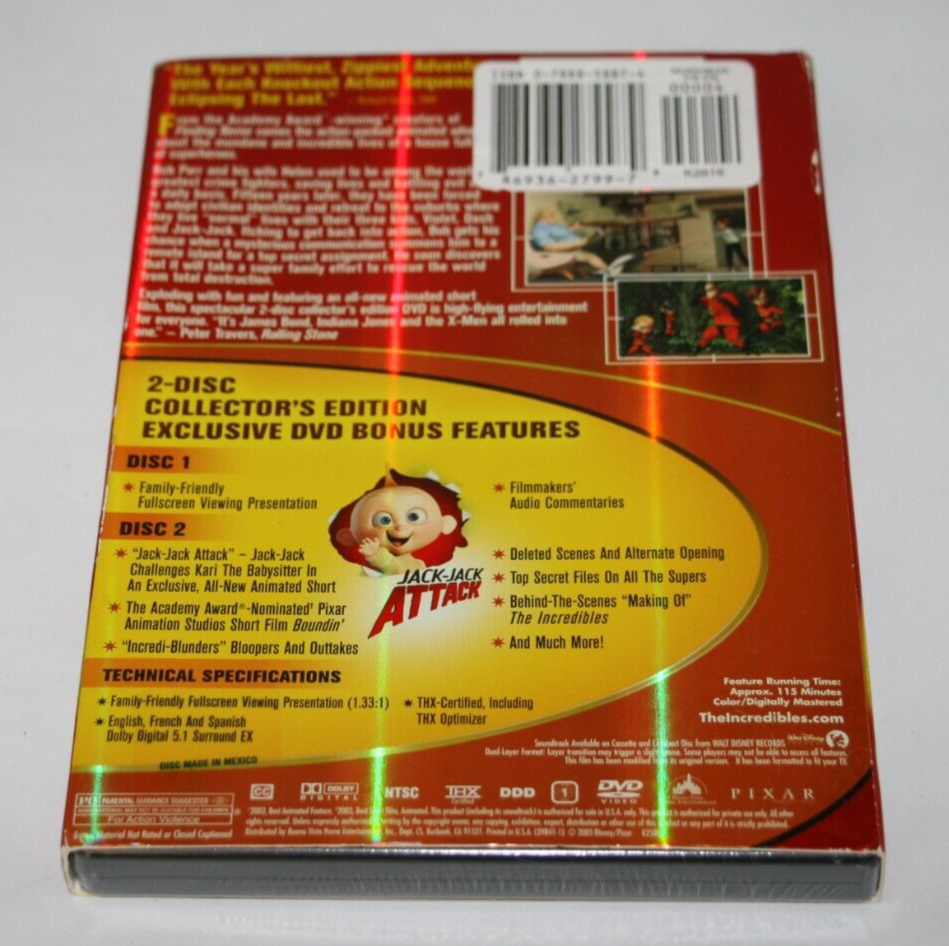 The Incredibles (Fullscreen, Two-Disc Collector's Edition) DVD NEW ...