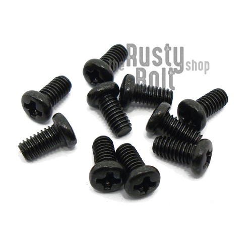 M2.5 x 5mm, Phillips Pan Head Screws, Steel, Black | eBay