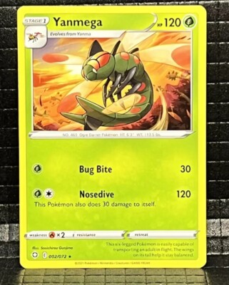 2021 Pokemon Card Shining Fates Yanmega 2/72 | eBay