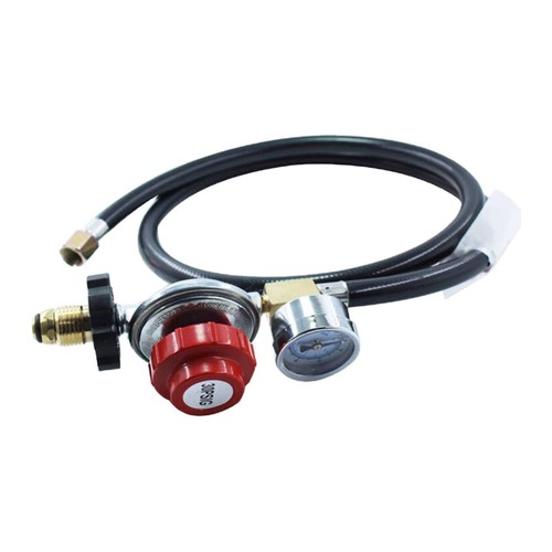 High Pressure Propane Regulator, 30PSI with Gauge with Braided Hose ...