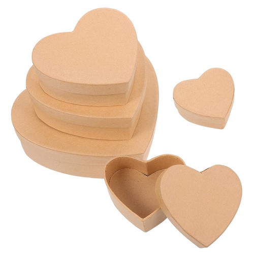 5pcs Candy Storage Container Simple Packaging Box Heart-shaped Gift Box ...