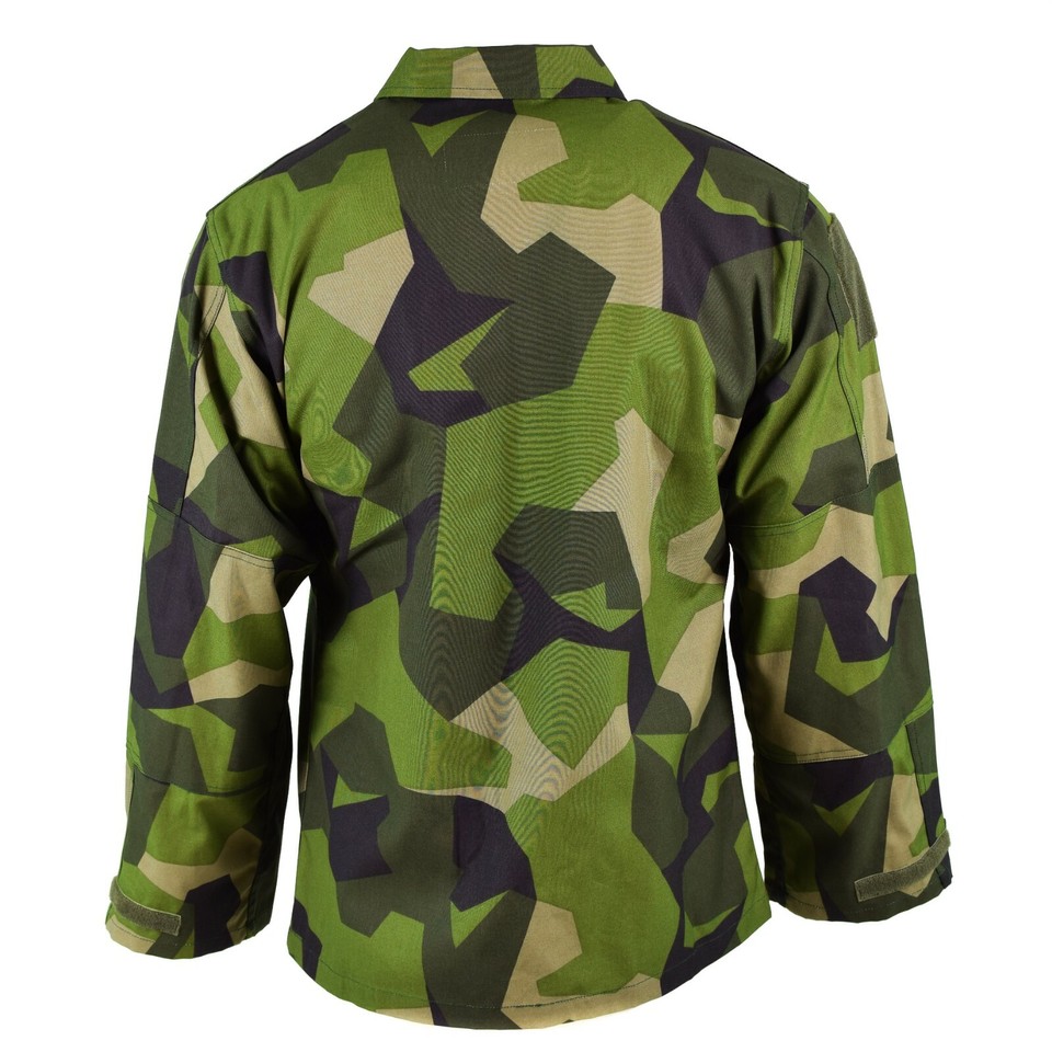 Original Swedish army M90 jacket splinter camouflage field combat shirt ...