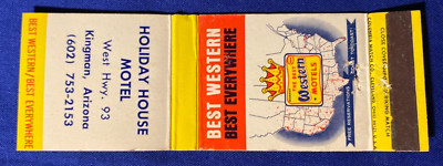 VINTAGE BEST WESTERN HOLIDAY HOUSE MOTEL MATCH BOOK COVER / COLUMBIA ...