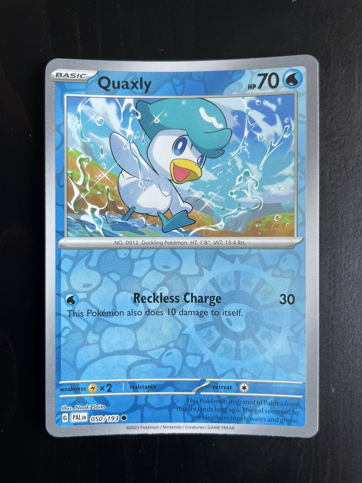 Pokemon card PALDEA EVOLVED Reverse Holo QUAXLY (050/193) Mint/NM | eBay