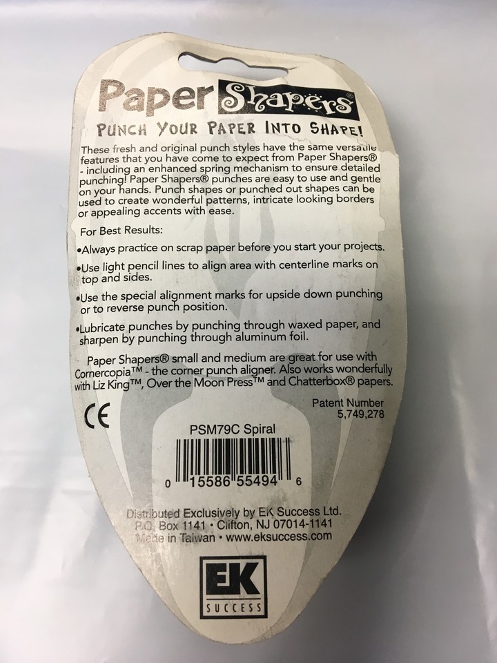 Scrapbook Paper Shapers Medium Paper Punch: Spiral | eBay