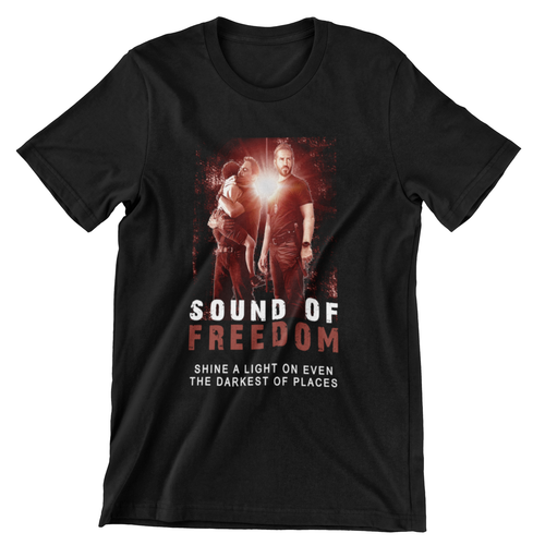 Sound of Freedom Movie T-Shirt Grunge Cover & Quote Men's Women's Black ...