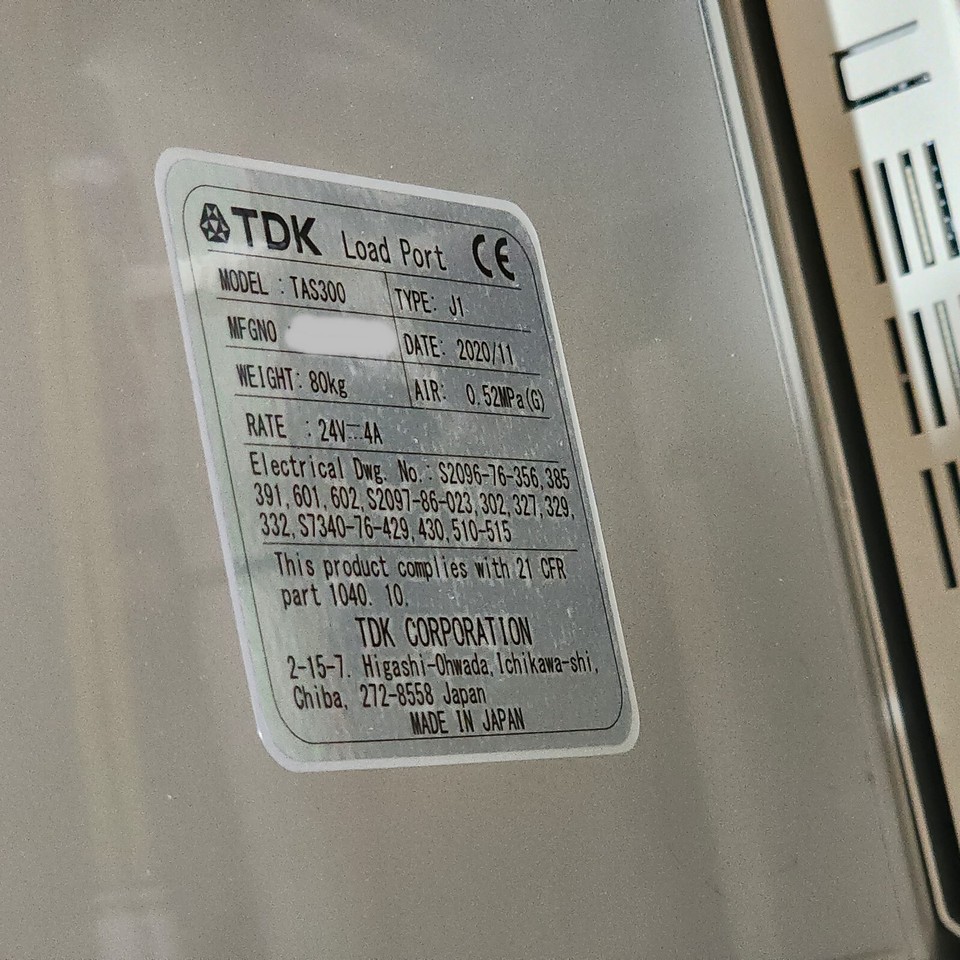 1 PCS FOR PARTS TDK TAS300 J1,LOAD PORT,DATE:202011 AS' IS',NO RETURN ...