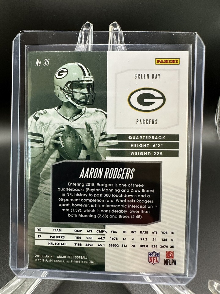 2018 Panini Absolute Aaron Rodgers #35 Packers | eBay
