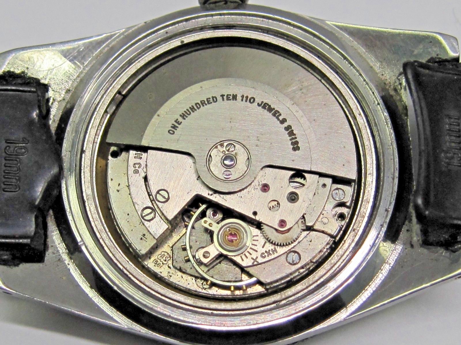 Vintage Mans Clinton Diver-date 110 Jewels Stainless Steel Wrist Watch ...