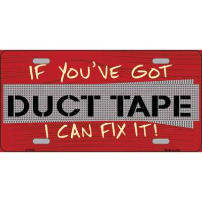 Duct Tape Metal Novelty License Plate Tag LP-4204 | eBay