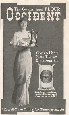 Occident Flour Print Ad Russell Miller Milling Minneapolis MN Antique ...