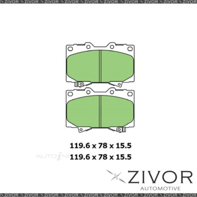 Brake Pad For TOYOTA LANOCRUISER HZJ78R 4.2L 3D Troop Carrier 1HZ 1999 ...