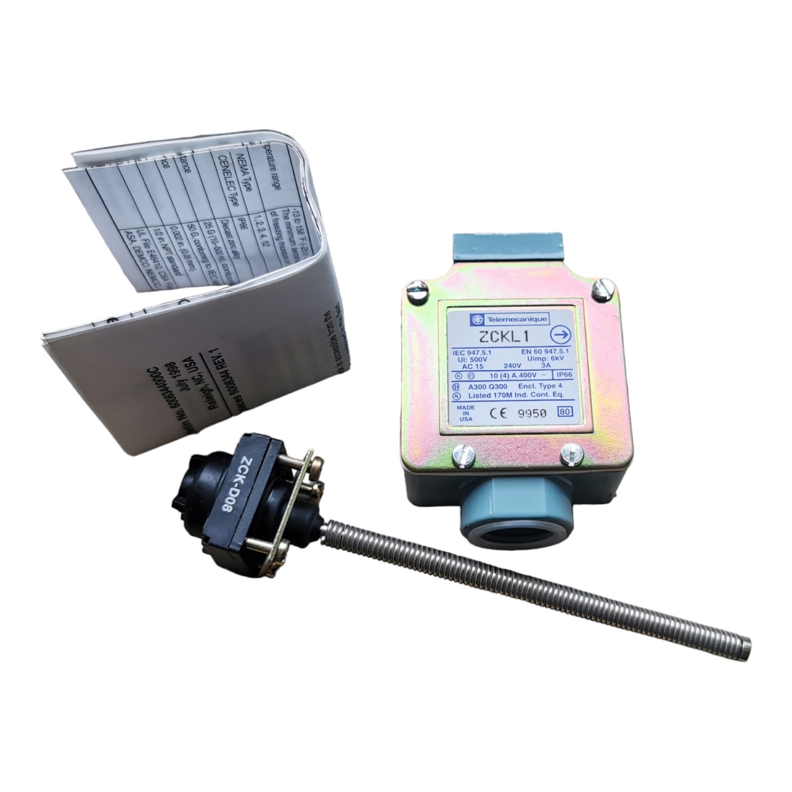 ZCKL1 Telemecanique - Corps de capteur de fin de course IP66 AC15 ZCK ...