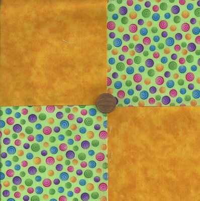 4 inch Monster Dots Gold Fabric Quilt Squares Craft Squares Kit EF | eBay