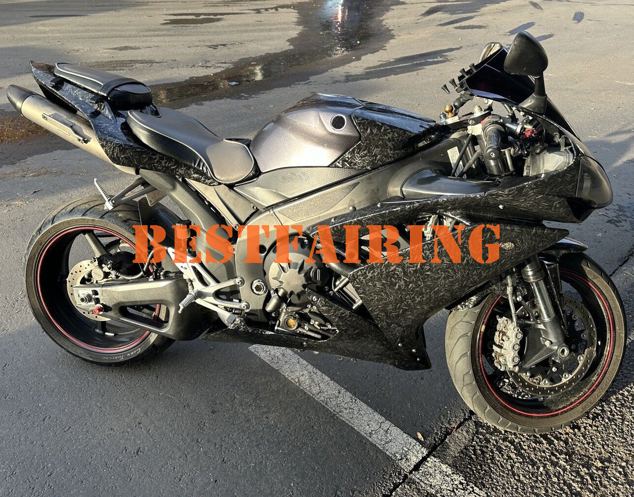 Forged Carbon Fiber Painted Fairing Kit for Yamaha YZF R1 2007 2008 ABS ...