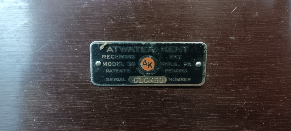 Vintage Atwater Kent Receiving Set Model #30 | eBay