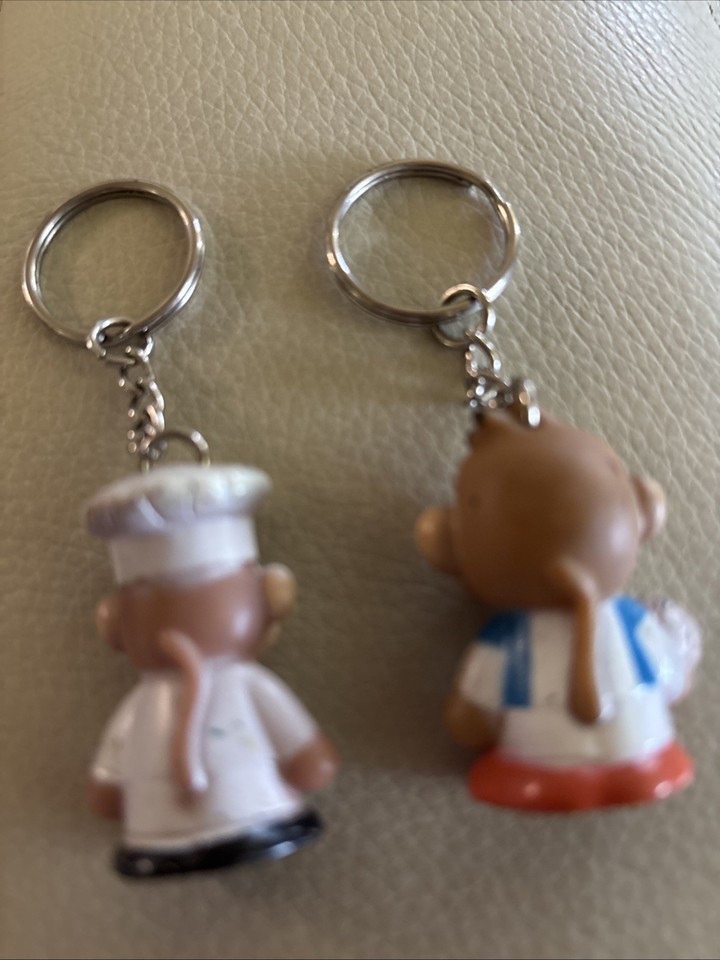 Vintage 1980s Star Awards Monkey Keychains - SOCCER PLAYER & Monkey ...