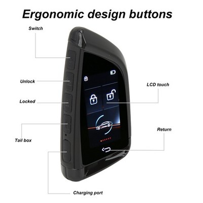 Smart Remote Car Key With LCD Screen For Keyless Entry Auto Lock LIMV ...