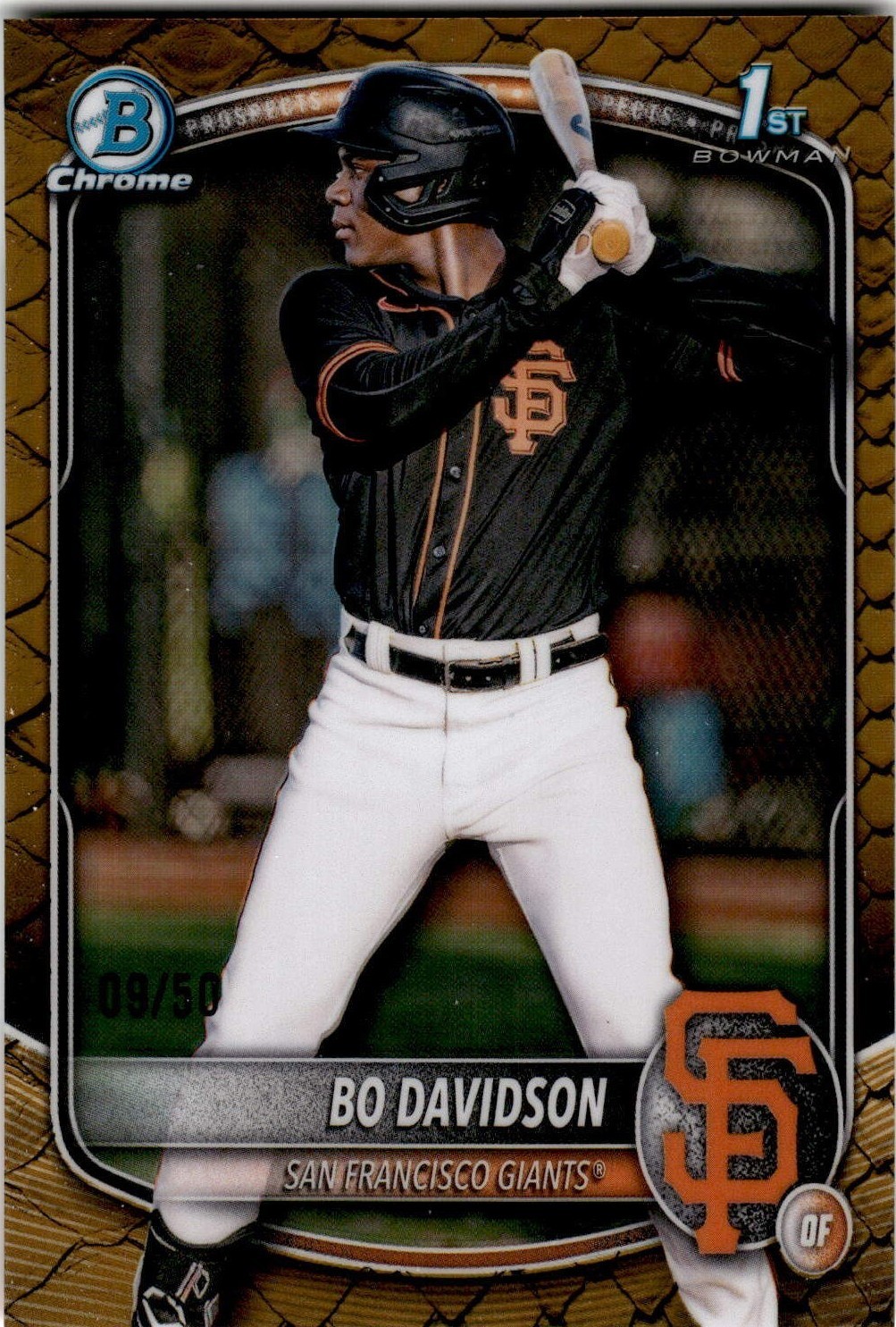 2025 Bowman Chrome - Prospects Bo Davidson, Bo Davidson #BCP-206 Gold ...