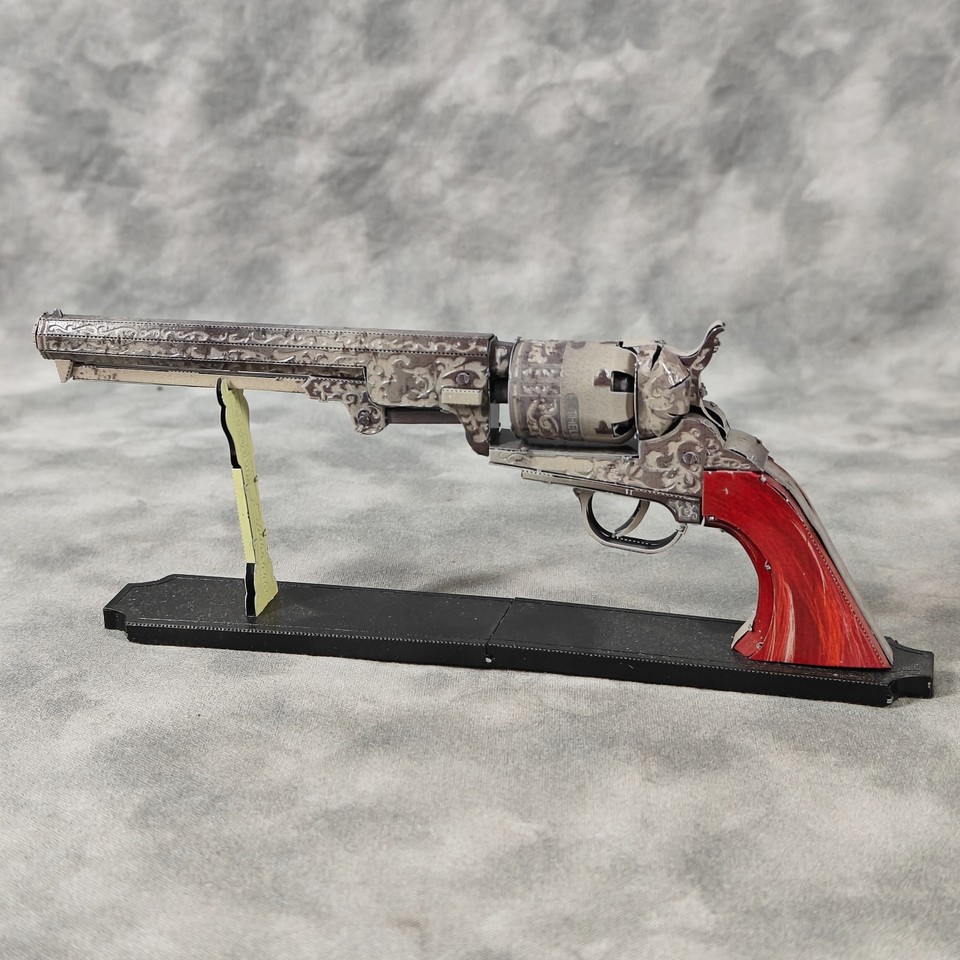 Mini Ornate THE US .36 Colt Navy Style Revolver Replica Model + Display ...