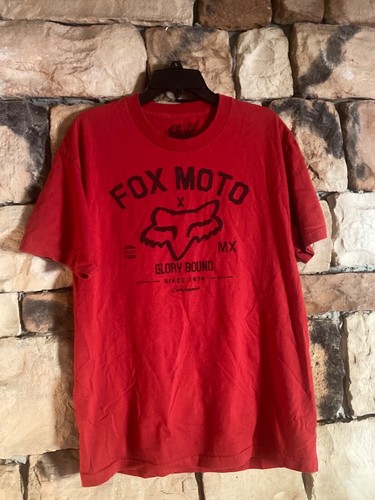 Fox Racing Motocross Glory Bound Red Graphic Print T-Shirt Men’s Large ...