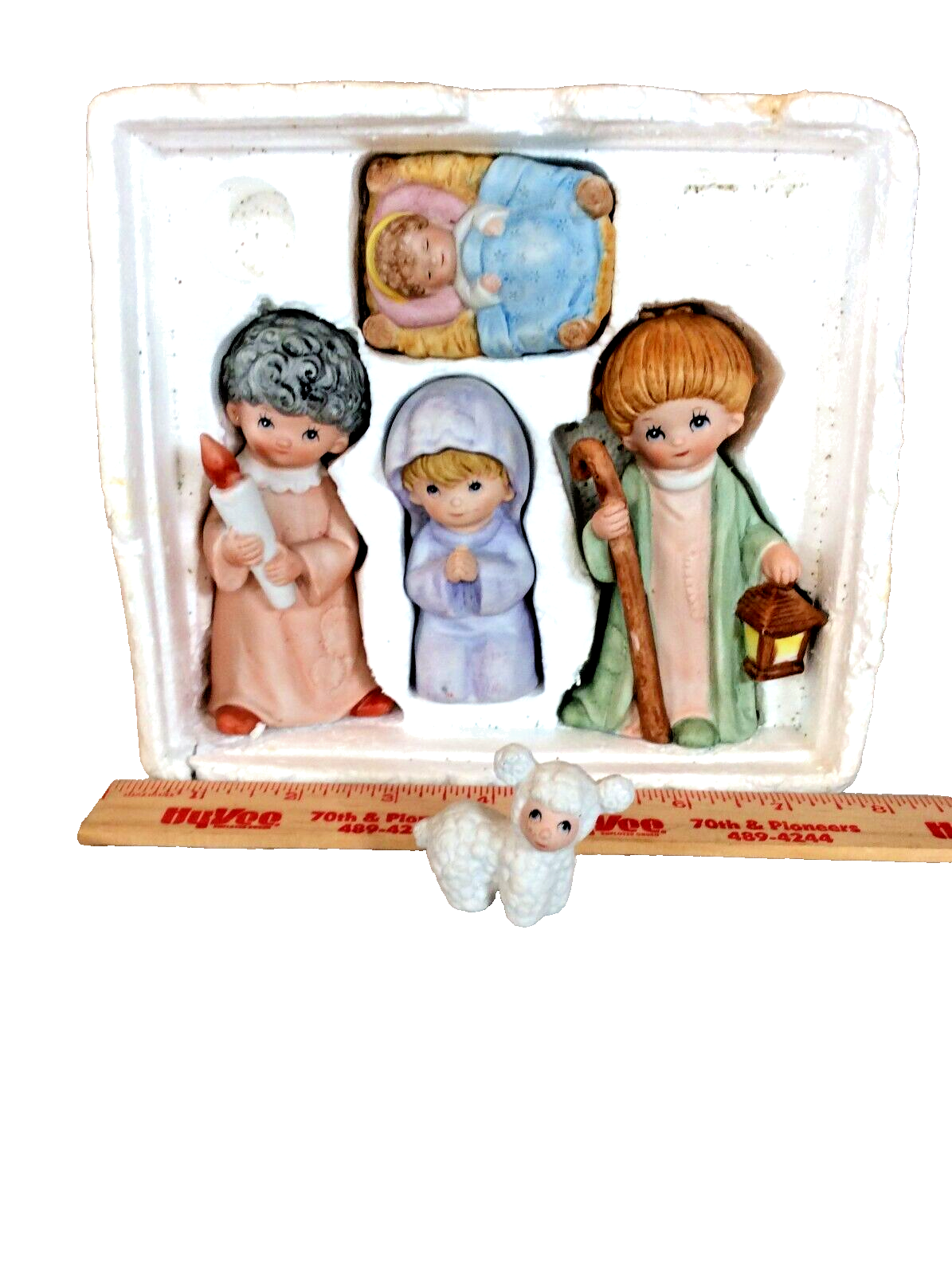 New Vintage Homco Children's Christmas Nativity Set of 5 Figures 5602 ...