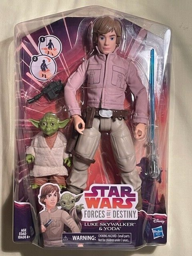 Star Wars Forces of Destiny Luke Skywalker and Yoda 12" Doll New in ...