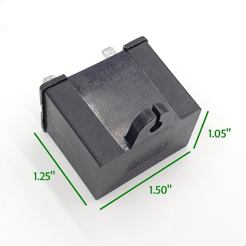 New C61-P2 Capacitor 12uF 210VAC 50/60Hz 10000AFC C22.2NO.190 85 C | eBay
