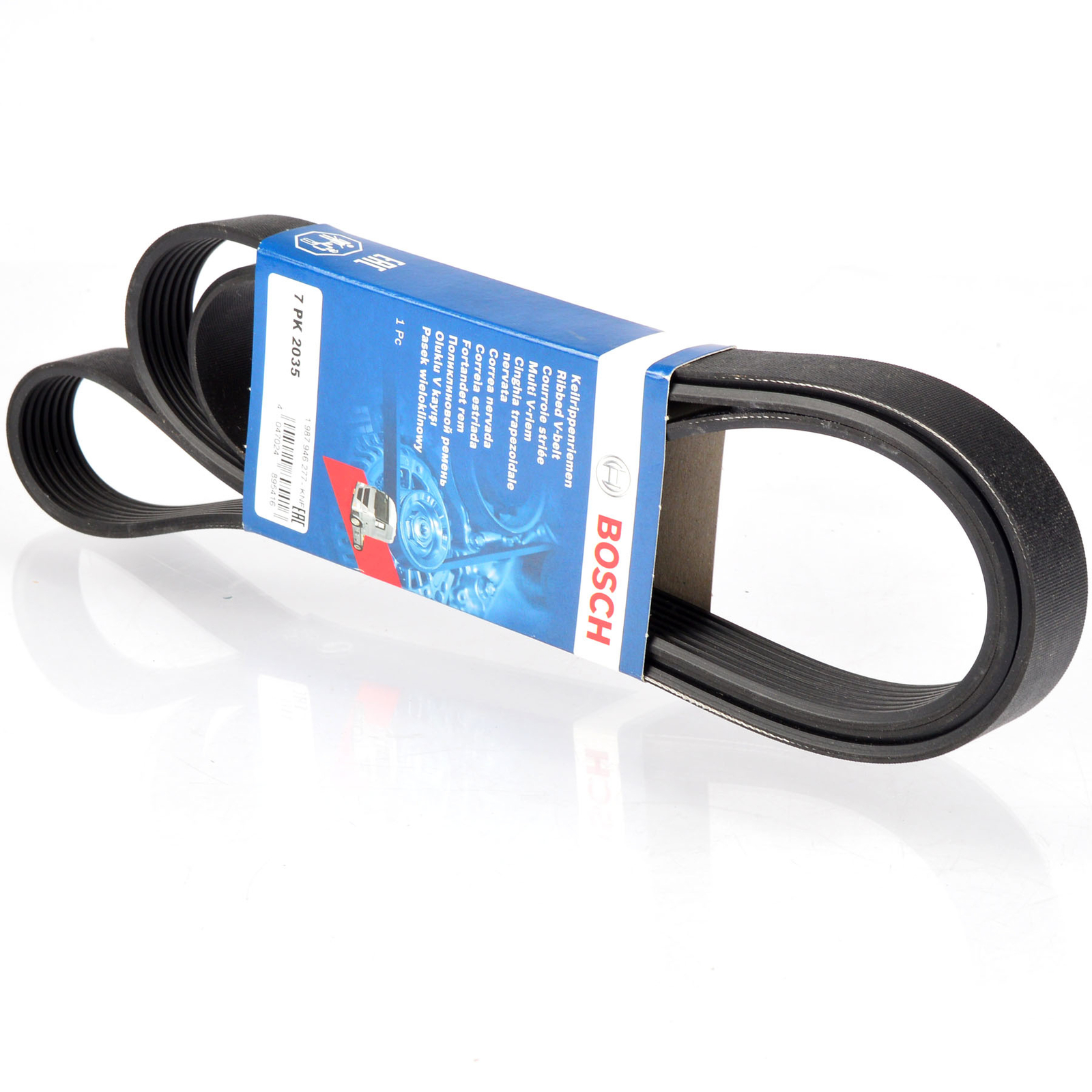 BOSCH 7PK2035 Keilrippenriemen + INA Riemenspanner Spannrolle für ...