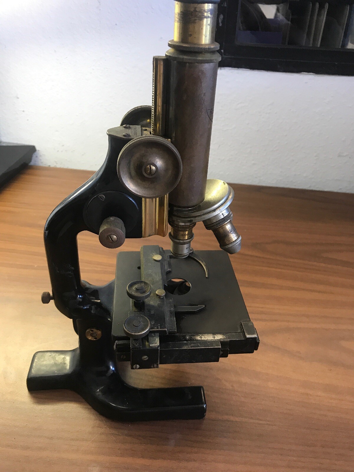 C.REICHERT WIEN MICROSCOPE BRASS VINTAGE OLD MIKROSKOP AUSTRIA ...