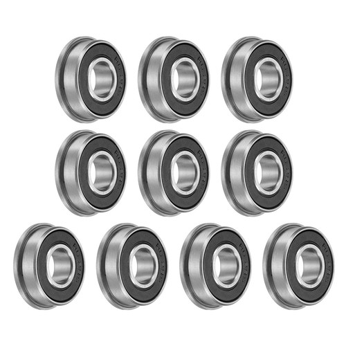 10pcs FR6-2RS Flanged Ball Bearing 3/8 x 7/8 x 9/32 Chrome Steel Rubber ...