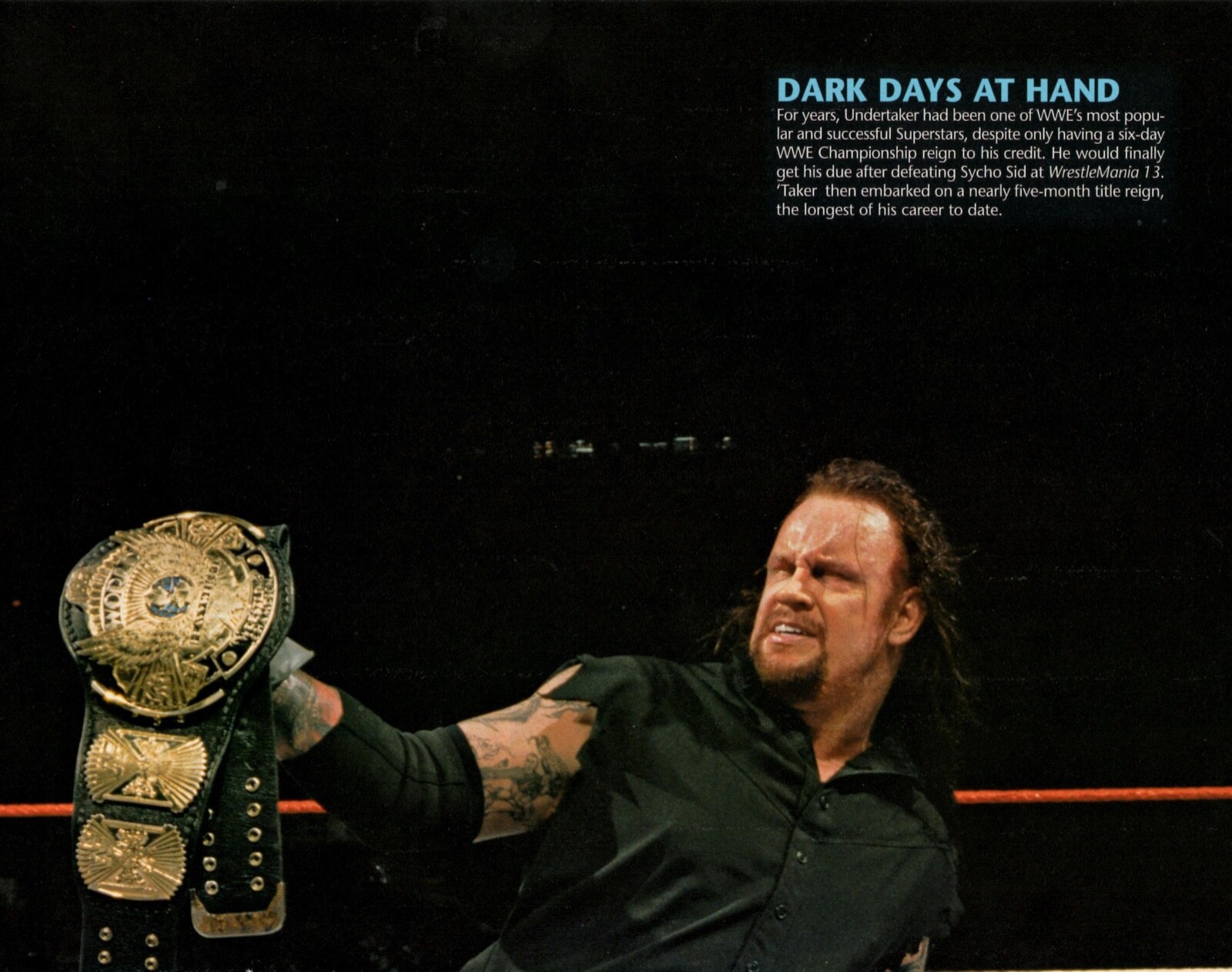 The Undertaker Sid 2 Side 8.5x11 WWF Magazine Page Photo WrestleMania ...
