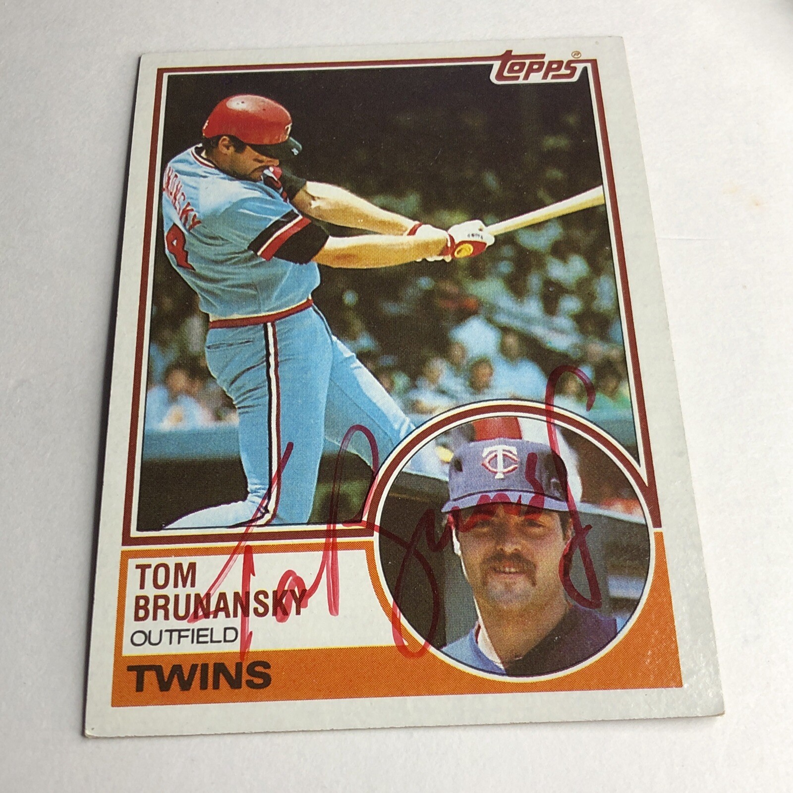 Tom Brunansky Signed autographed MLB Baseball card 1983 Topps #232 ...