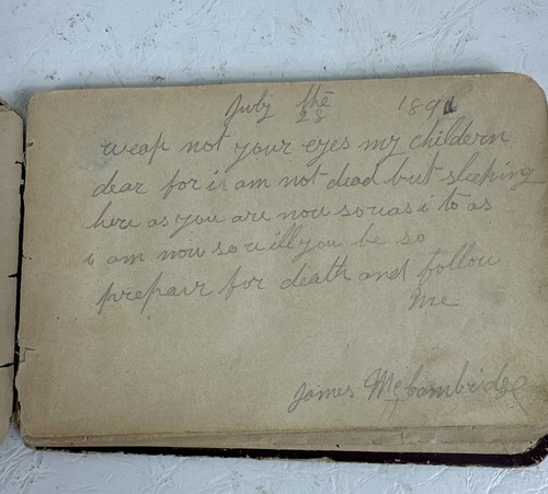 Antique Autograph Book / Friendship Album from 1891-1901. Meadows ...