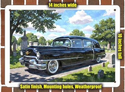 Metal Sign - 1956 Miller Landau Cadillac Hearse Watercolor - 14x10 | eBay