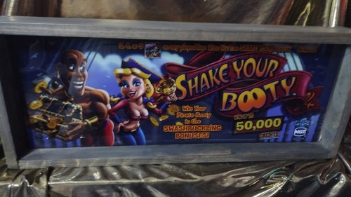 Shake Your Booty (Backlit & Custom Framed) Vintage Slot Machine Glass ...