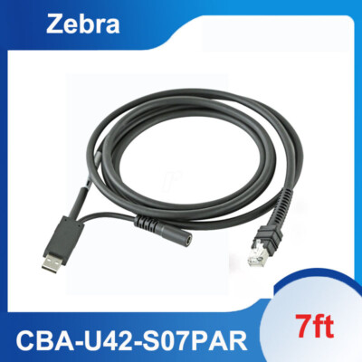 Zebra CBA-U42-S07PAR 7ft USB Cable for DS7708 Barcode Scanner 1/2/5/10 ...