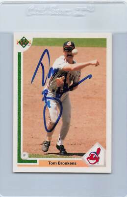 1991 Upper Deck #102 Tom Brookens Indians Signed Auto *G350 | eBay