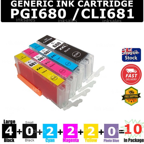 10x PGI680 CLI681 XXL Ink For Canon TR7560 TR8660 TS6260 TS6365 TS8260 ...