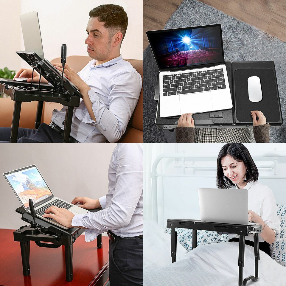 Foldable Laptop Table Tray Desk Tablet Desk Stand Bed Sofa Couch W ...