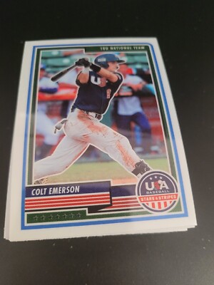 Lot of 50- Panini 2023 USA Baseball Stars & Stripes COLT EMERSON 50 ...