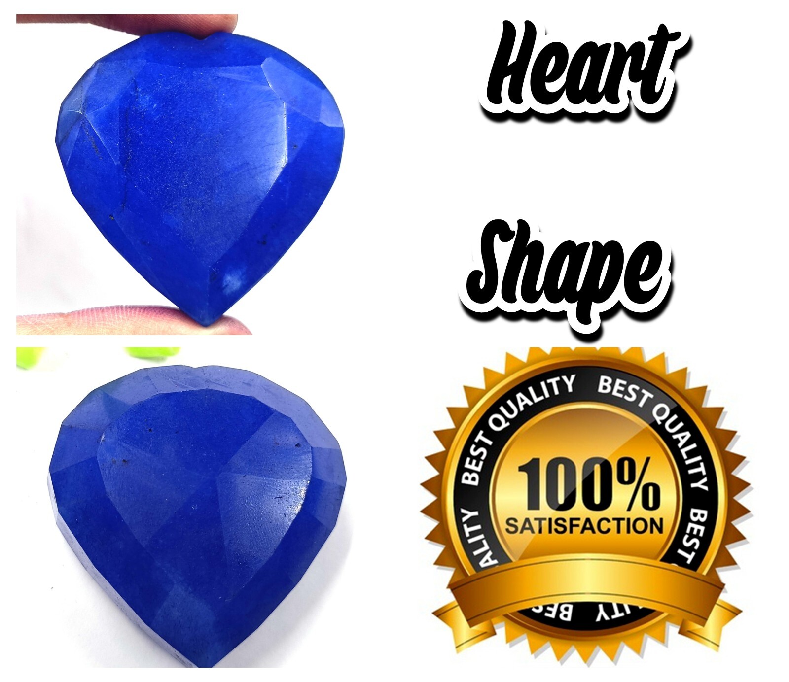 Superior Blue Sapphire Heart Shape 350-400 Ct Certified Loose Gemstone ...