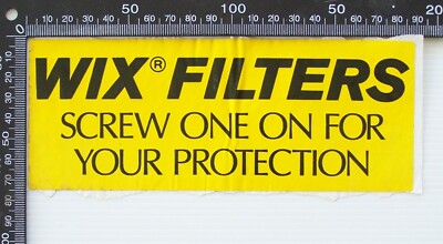 VINTAGE WIX FILTERS CAR RACING SPONSOR SOUVENIR ADVERTISING SHOP PROMO ...